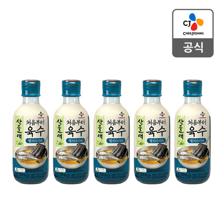 롯데하이마트 | [CJ제일제당] 산들애 처음부터 멸치다시마육수 525g x 5개