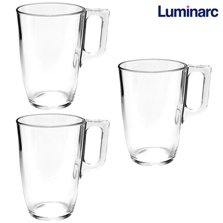 롯데하이마트 | 내열강화 투명 유리컵 320ml 3P 쥬스잔 머그잔 아이스커피 물컵