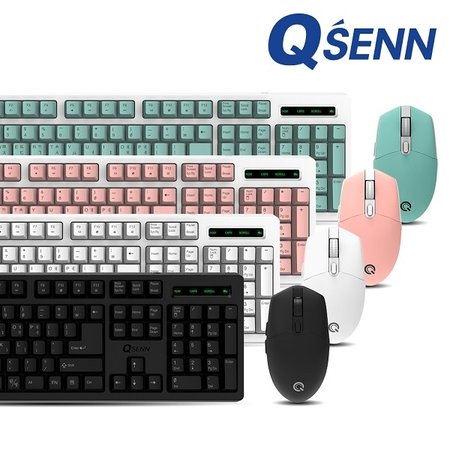 롯데하이마트 | QSENN MK450 무선 키보드 마우스 세트 (블랙)