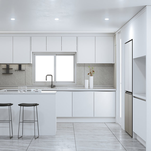 롯데하이마트 | 루첸싱크대 샤인 하이그로시 E0 주방가구 패키지형(수전,쿡탑포함) - 4.2m/키큰장 선택